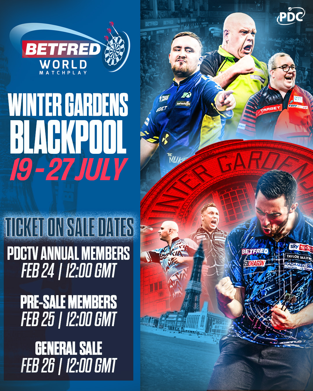 2025 Betfred World Matchplay tickets to go on sale in February | PDC